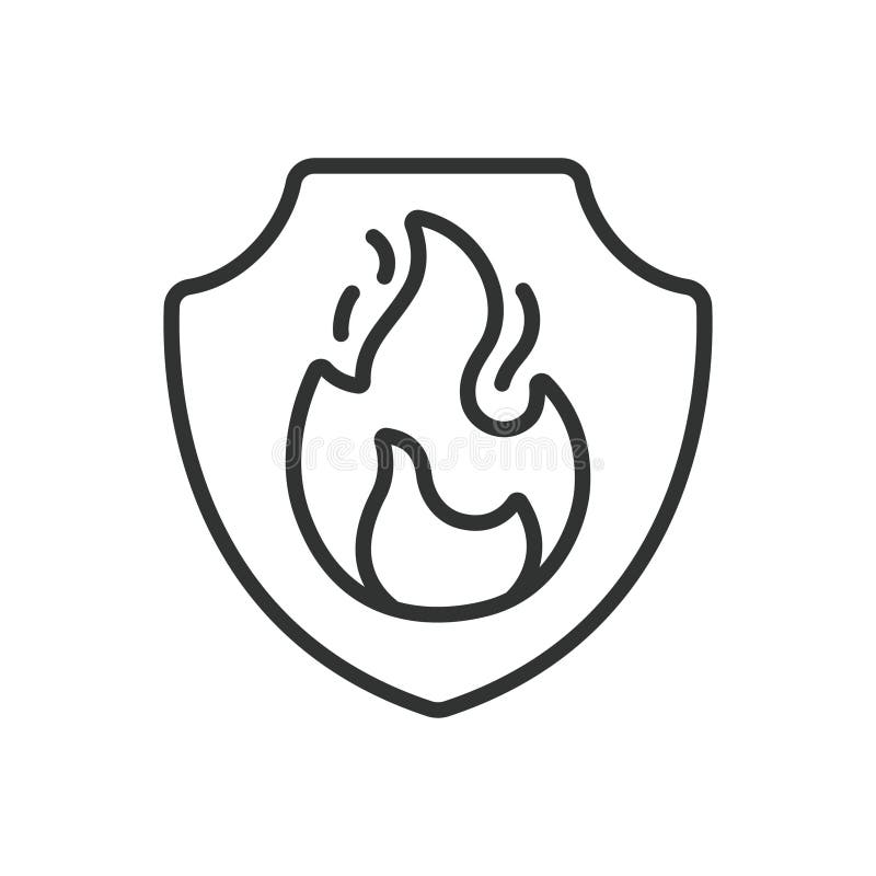 Fire Security, Icon in Line Design. Fire Safety, Protection, Fire Prevention,alarm, Extinguisher ...