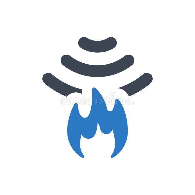 Fire sensor detector icon stock vector. Illustration of detector ...