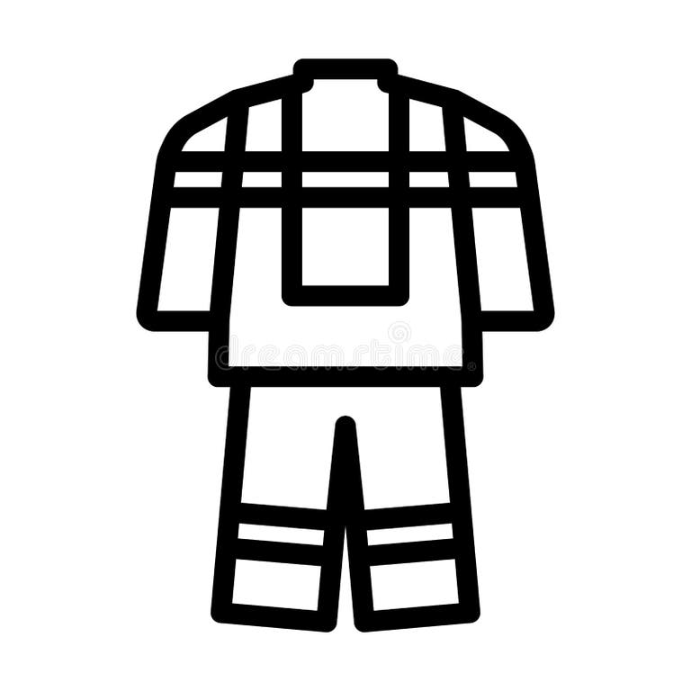 Fire Service Uniform Icon stock vector. Illustration of flame - 220859537