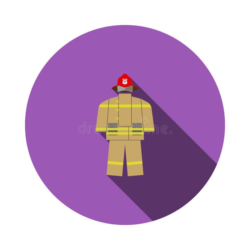 Fire Service Uniform Icon stock vector. Illustration of drawing - 227718282