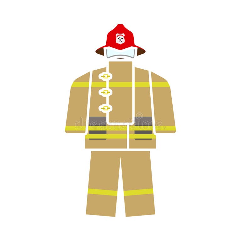 Fire Service Uniform Icon stock vector. Illustration of people - 196287655