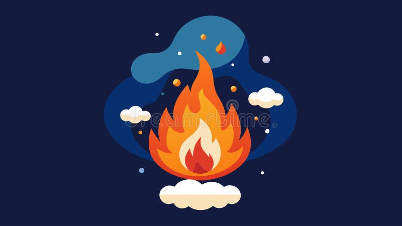 The Fire Serving As a Canvas for the Thinkers Introspective Thoughts ...