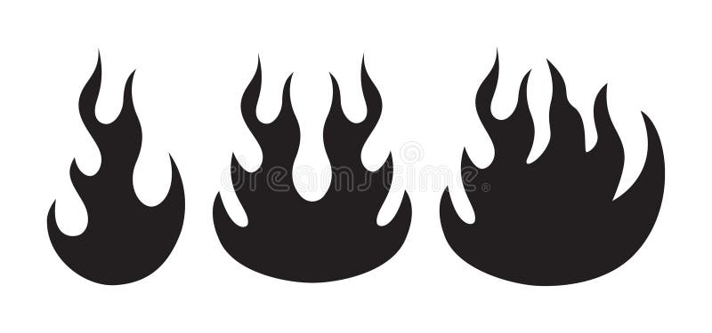 Fire shapes stock vector. Illustration of element, flame - 8524785