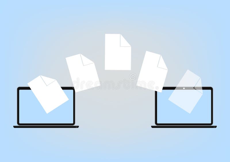 File Sharing between Laptop Via Cloud Computing Technology Concept ...