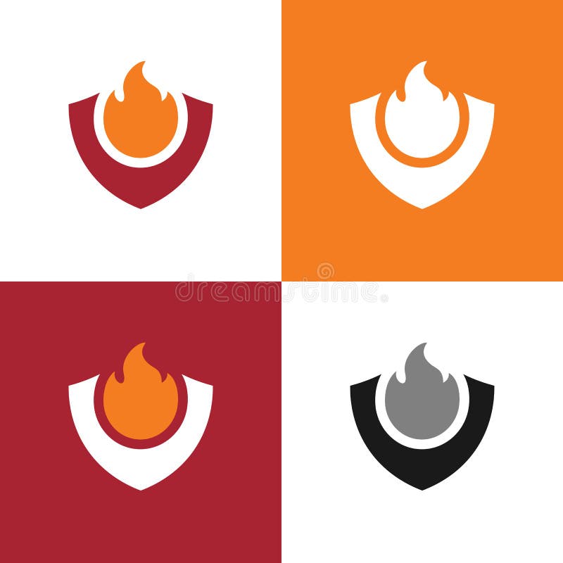 Fire Shield Logo Template Elements, Fire Protection and Prevention ...
