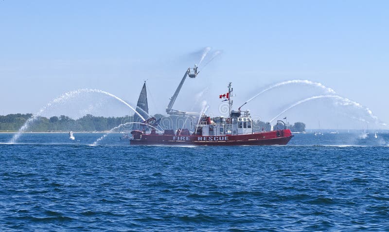 Fire Ship stock photo. Image of security, spray, lakes - 15010632