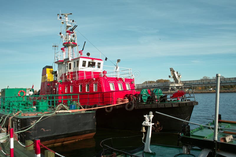 Fire ship. stock image. Image of fight, firefighter, water - 16837381