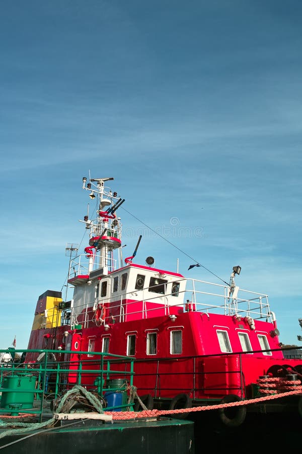 Fire ship. stock image. Image of vessel, coastline, firemen - 16837407