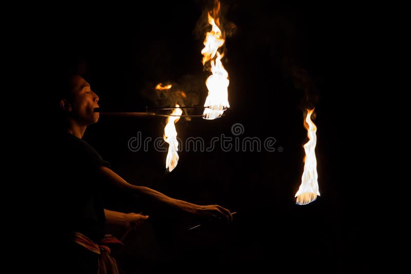 Fire show editorial image. Image of entertainment, outdoors - 38264400