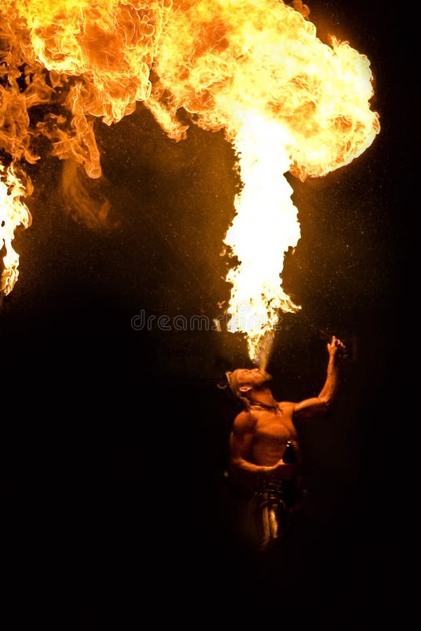 Fire show stock image. Image of devil, fire, people, party - 9679789