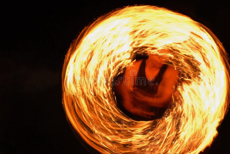 Fire Show Amazing at Night at the Party Stock Image - Image of heat ...