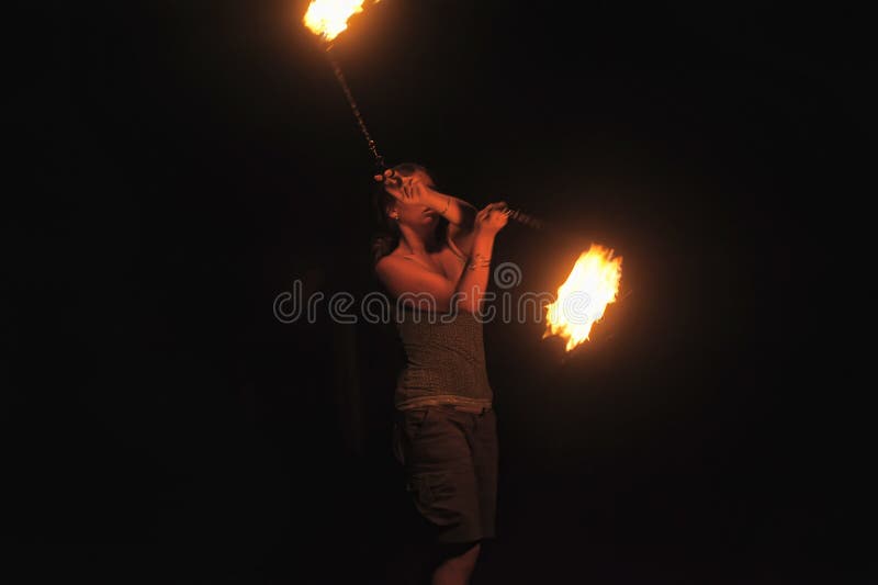 Fire show editorial stock image. Image of burning, flame - 44049364