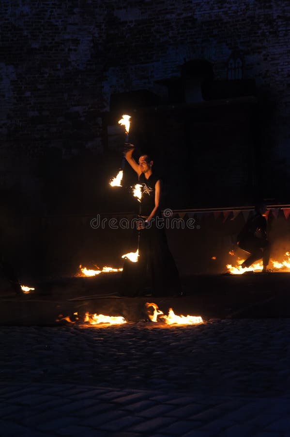 Fire show editorial stock image. Image of blazing, flame - 47895944