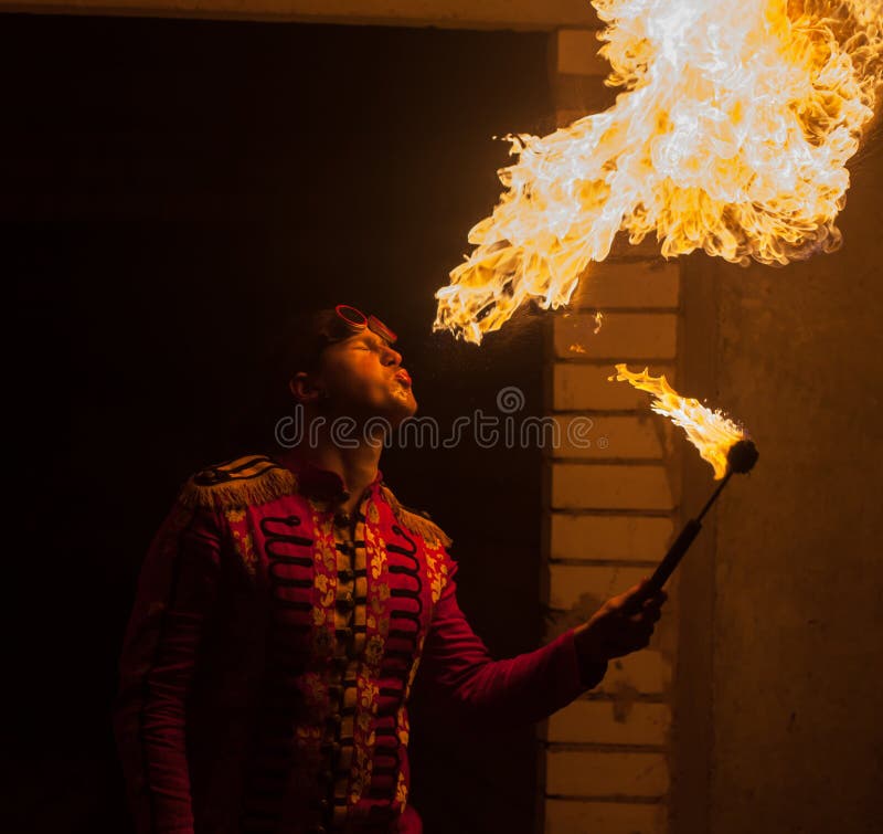 Vintage Circus Fire Breather