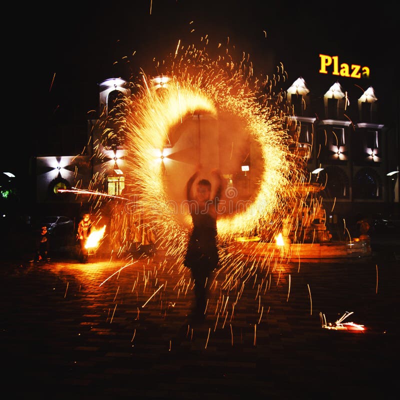 Fire show editorial photography. Image of play, presentation - 47596197