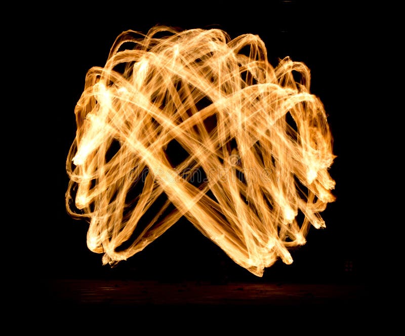 Fire Show Flaming Trails stock image. Image of light - 45974515