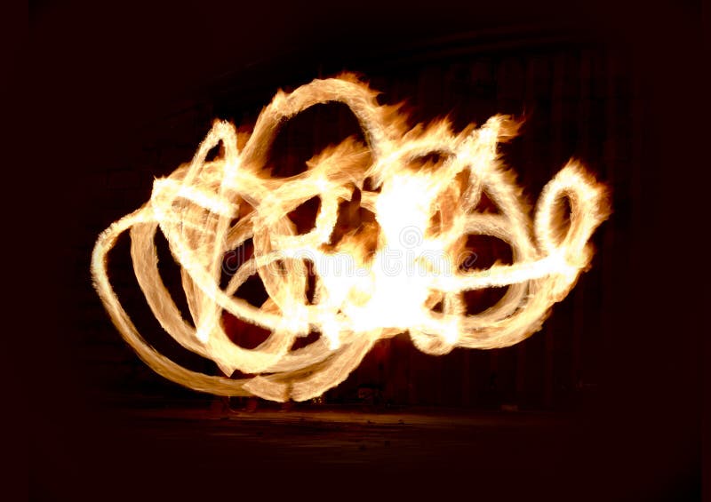 Fire Show Flaming Trails stock image. Image of dangerous - 50045313