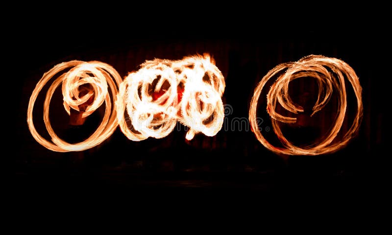 Fire Show Flaming Trails stock photo. Image of energy - 50073250