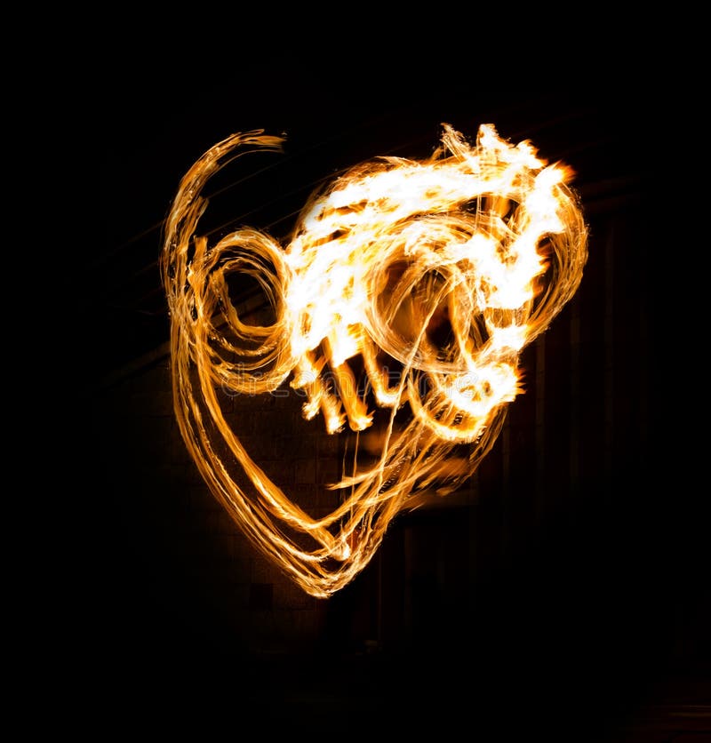 Fire Show Flaming Trails stock image. Image of fiery - 51277001