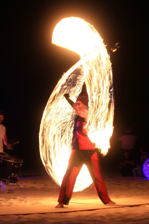 Fire Show editorial photo. Image of circle, burning, juggler - 31083436