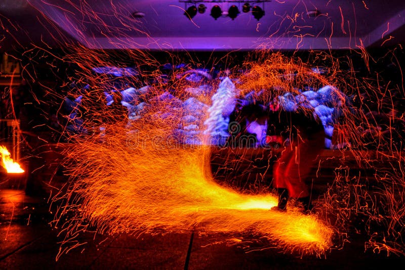 Fire show stock photo. Image of abstract, balls, culture - 35871008