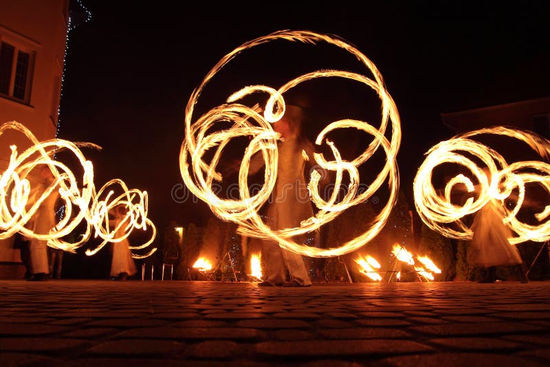 Fire show stock image. Image of color, festival, flame - 46205003