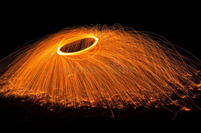 Fire Shower stock image. Image of shower, wool, danger - 88720649