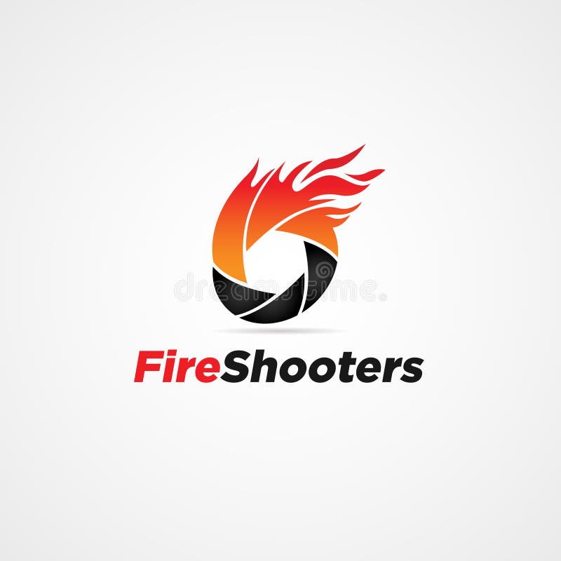 Fire Shutter Logo Symbol stock illustration. Illustration of technology ...