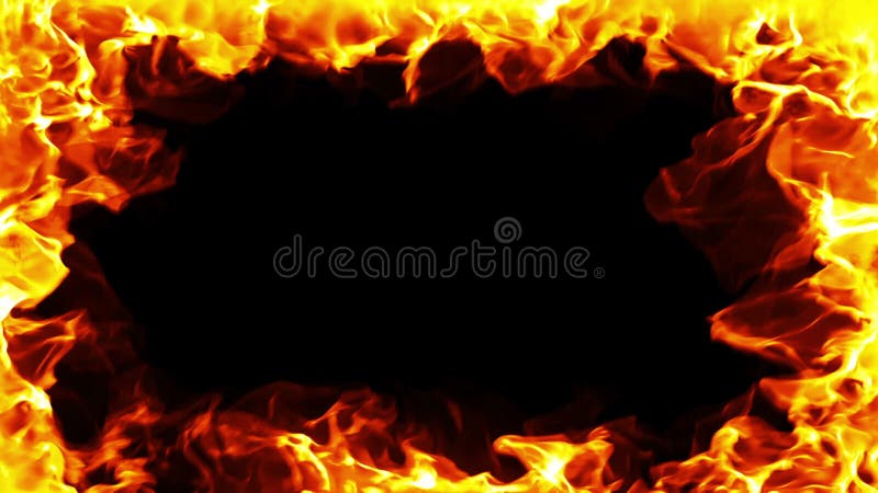 Fire Side Corner Loop Animation Stock Video - Video of burn, black ...
