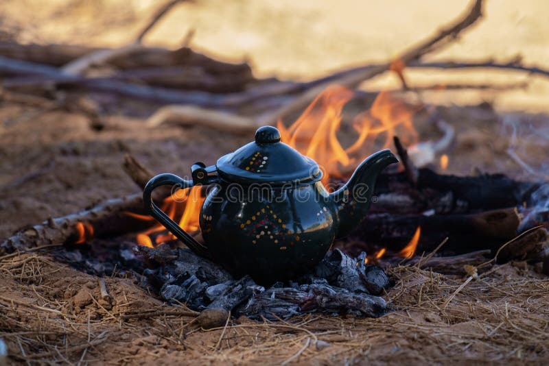 Tea on fire. stock image. Image of winter, frostn, animals - 153468015