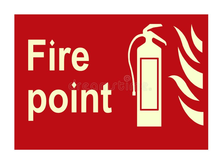 Fire sign stock image. Image of safety, sign, white, extinguisher - 75443