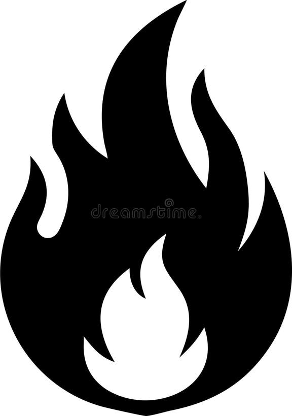 Fire Sign. Fire Flame Icon Isolated on White Background Stock Vector ...