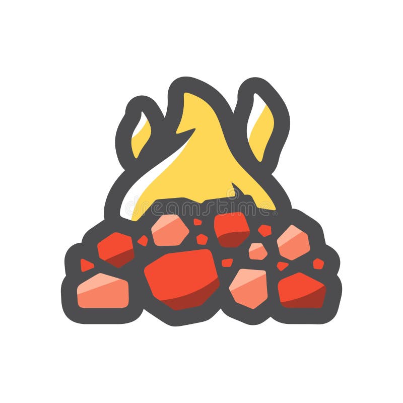 Fire Sign Label Vector Icon Cartoon Illustration Stock Illustration ...