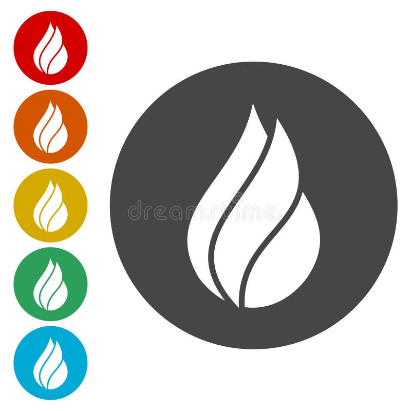 Fire - sign sticker set stock vector. Illustration of flammable - 135739351