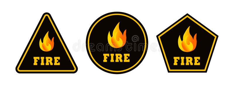 Fire Sign or Symbol Vector Logo, Icon Illustration Stock Vector ...