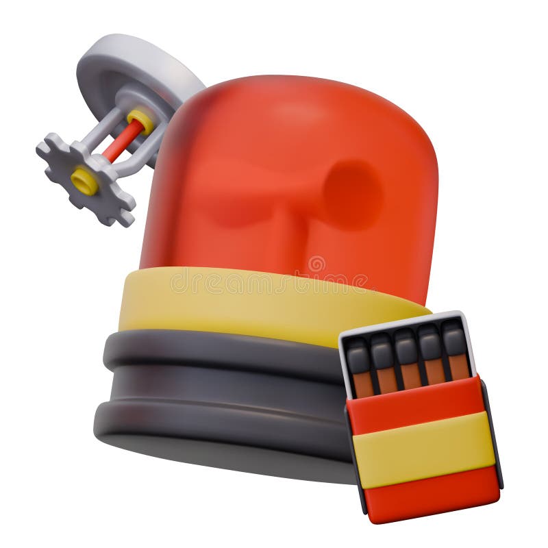 Fire Signal Warning Lamp, Sprinkler, Matchbox. Bright Vector ...