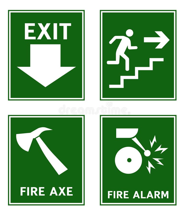 Fire Signs. Common Fire Signs Stock Illustration - Illustration of ...