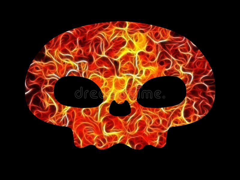 Fire skull stock illustration. Illustration of burning - 13761853