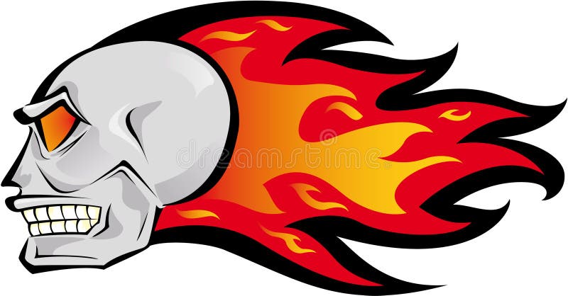 Flaming Skull Graphic Image Stock Vector - Illustration of flames ...