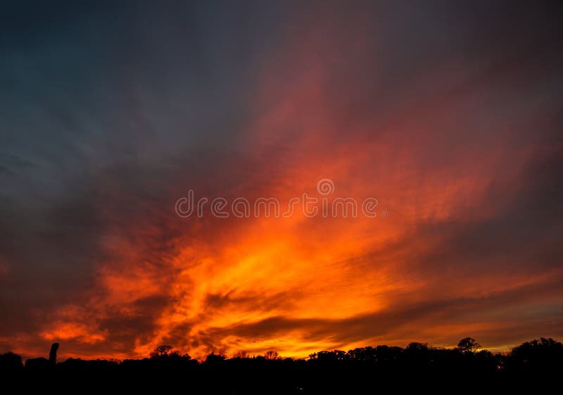 Fire in the sky. stock image. Image of flame, light, magic - 66740579