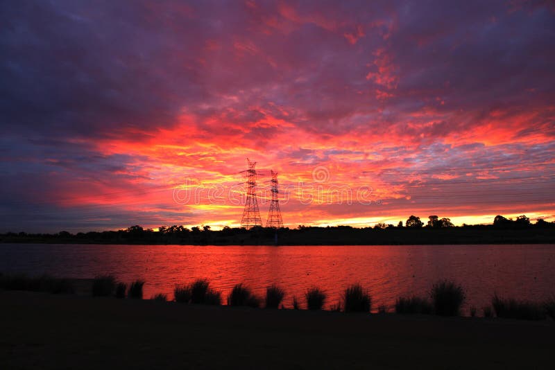Fire in the sky stock image. Image of clouds, burn, background - 43633847