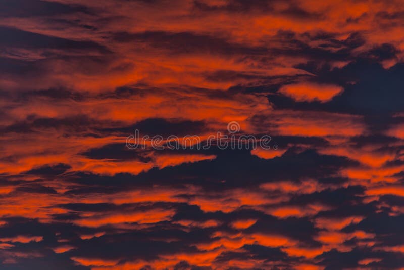 Fire in the Sky. Red Sunset with Clouds. Stock Image - Image of mystic ...