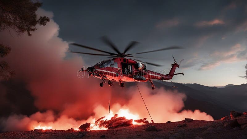 Fire in the Sky a Tragic Scene with an Apache Helicopter Crashing on a ...