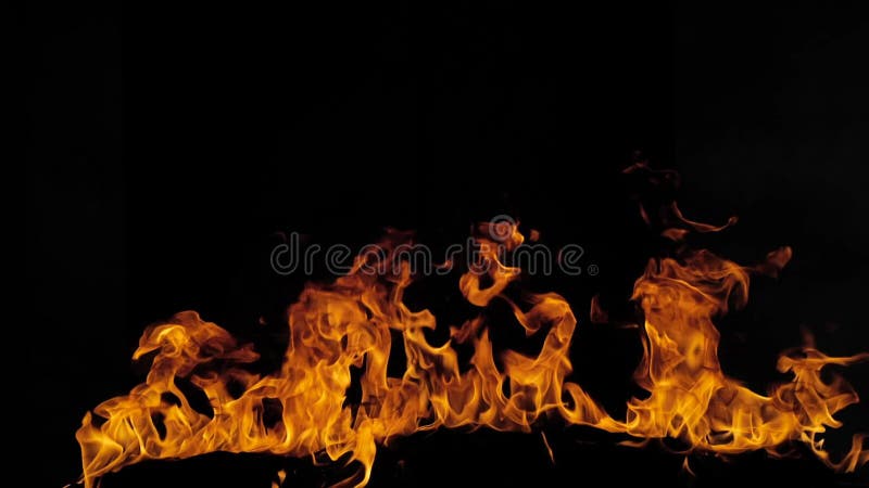 Fire Slow Motion on a Black Background. Abstract Fire Flame Background ...