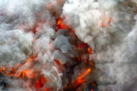 Fire and smoke stock photo. Image of inferno, heavy, heat - 5191476