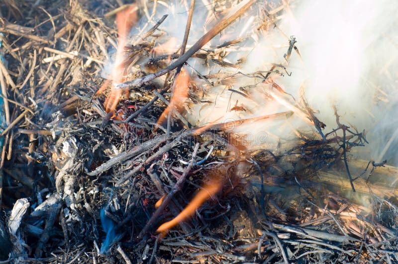 Fire and smoke stock image. Image of light, outdoors, burning - 8844869