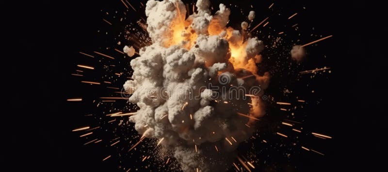 Fire Smoke Bomb Explosion Background Stock Illustration - Illustration of explode, pollution ...