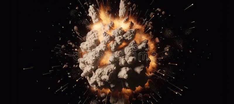 Fire Smoke Bomb Explosion Background Stock Illustration - Illustration of design, background ...