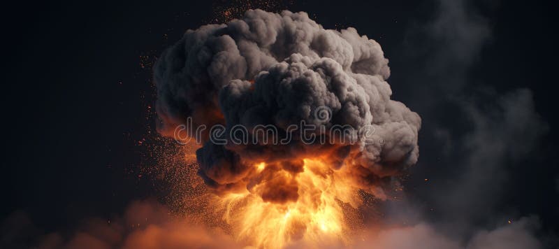 Fire Smoke Bomb Explosion Background Stock Illustration - Illustration of wind, vapor: 352423063