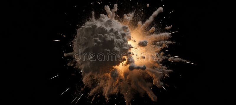 Fire Smoke Bomb Explosion Background Stock Illustration - Illustration ...